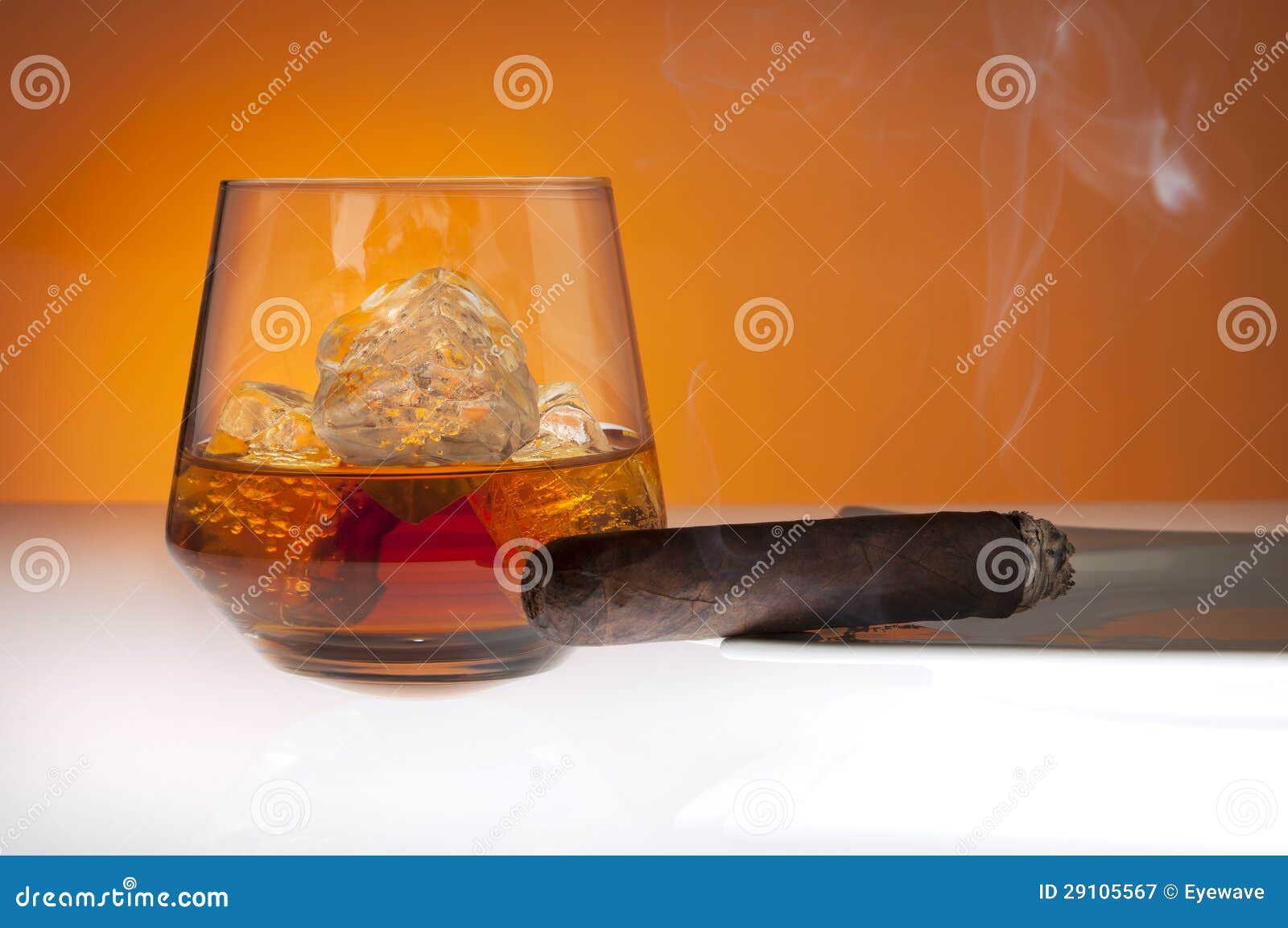 Whisky and Cigar stock image. Image of rocks, tumbler - 29105567