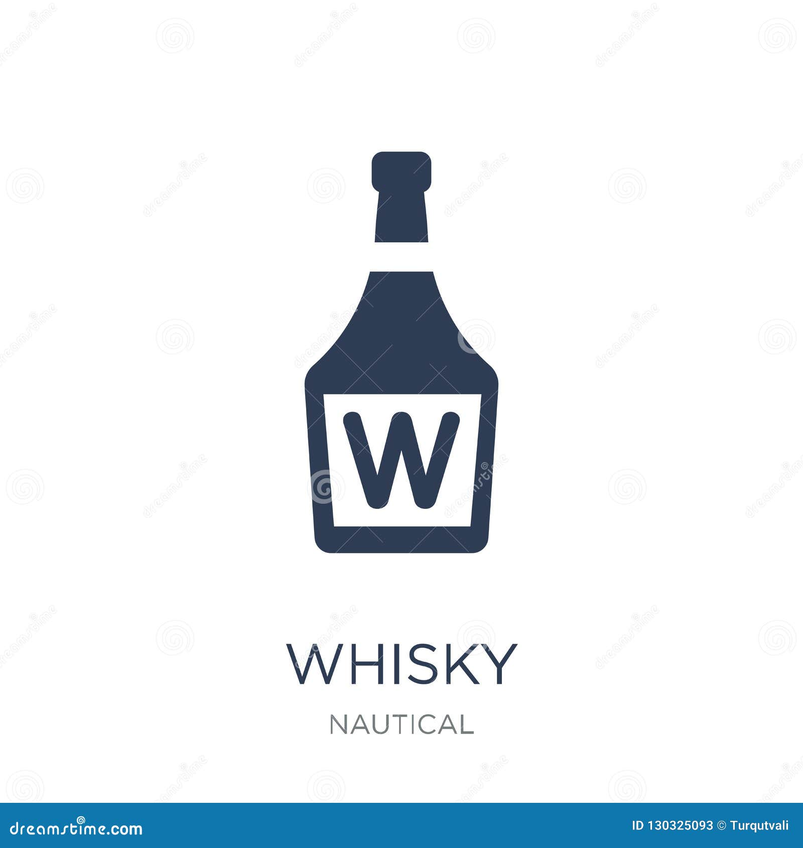 Whisky Icon. Trendy Flat Vector Whisky Icon on White Background Stock ...