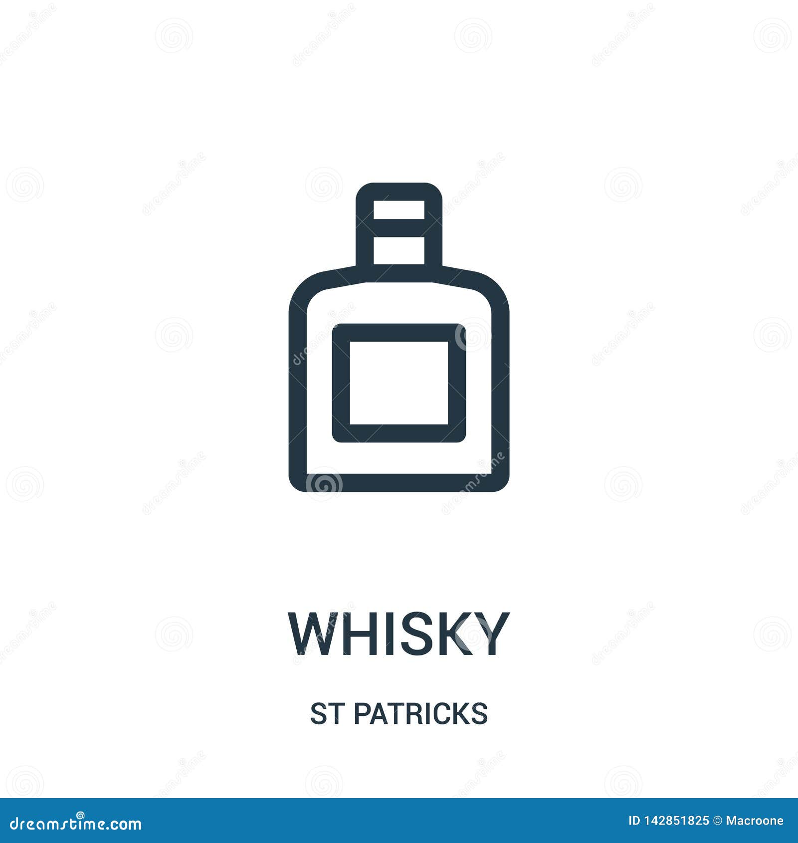 Whisky Icon Vector from St Patricks Collection. Thin Line Whisky ...