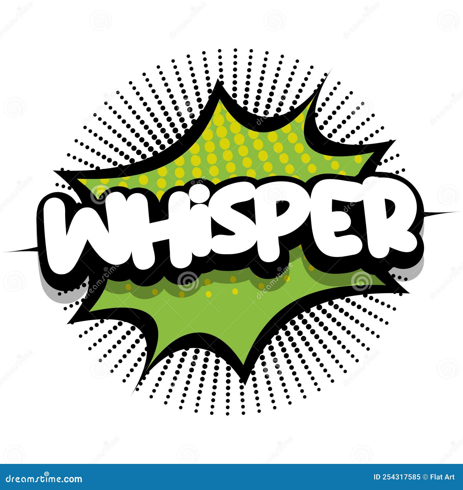 Whisper Comic Book Explosion Bubble Vector Illustration Stock Vector ...