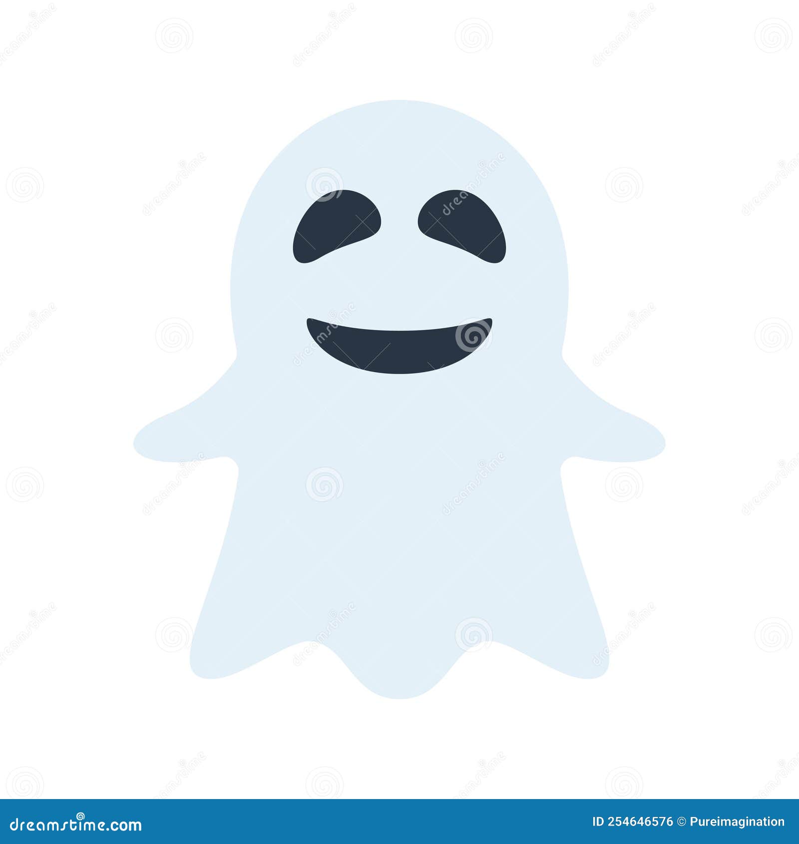 Whisper Ghost Isolated on White Background Stock Vector - Illustration ...