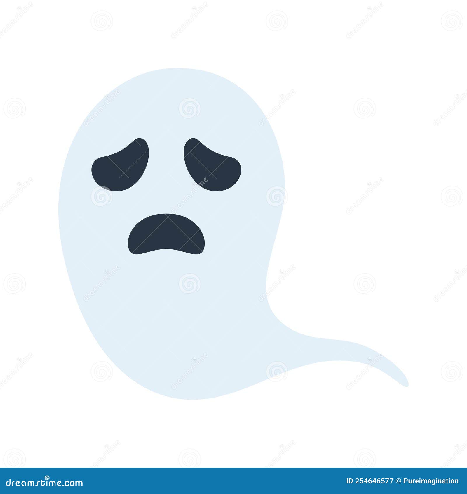 Whisper Ghost Isolated on White Background Stock Vector - Illustration ...