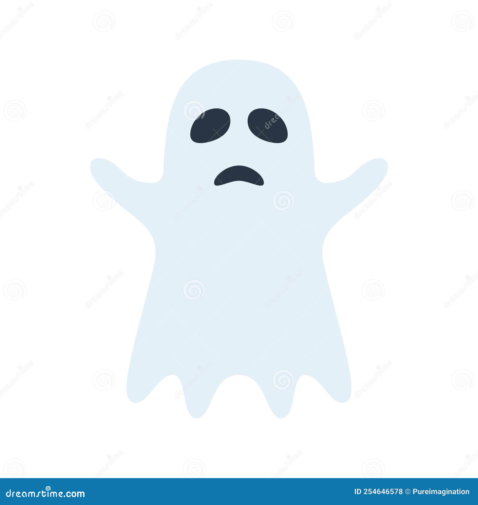 Whisper Ghost Isolated on White Background Stock Vector - Illustration ...