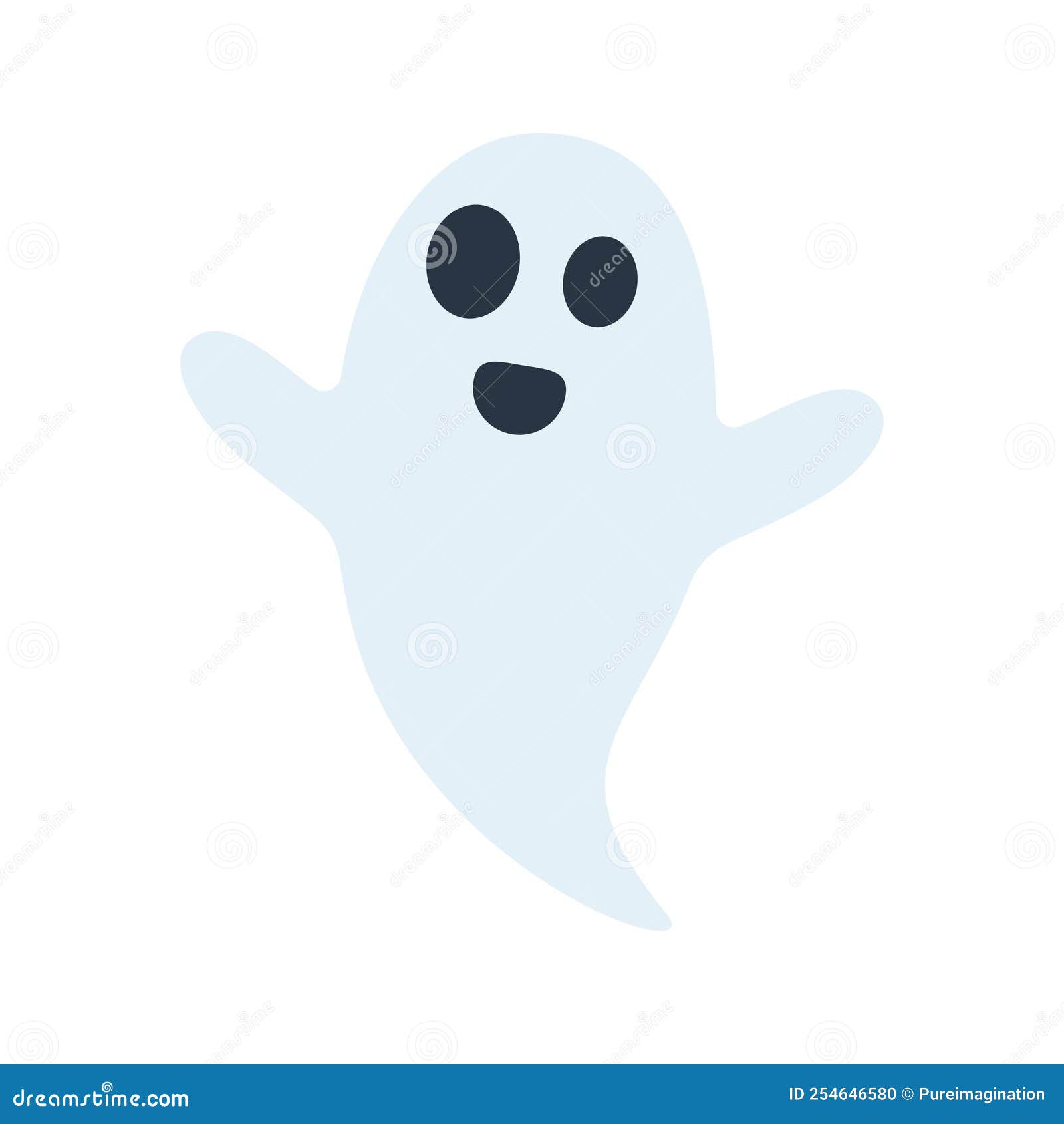 Whisper Ghost Isolated on White Background Stock Vector - Illustration ...