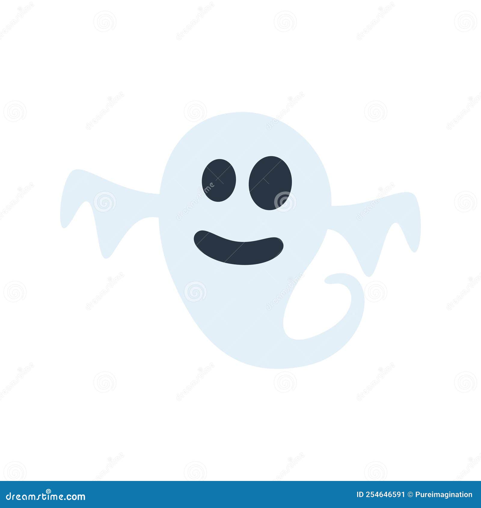 Whisper Ghost Isolated on White Background Stock Vector - Illustration ...
