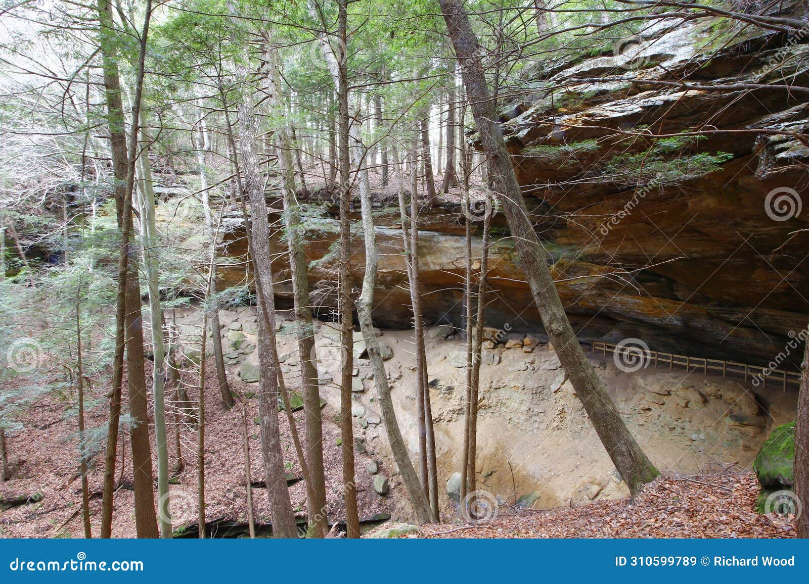 Whispering Cave, Hocking Hills State Park, Ohio Stock Image - Image of ...