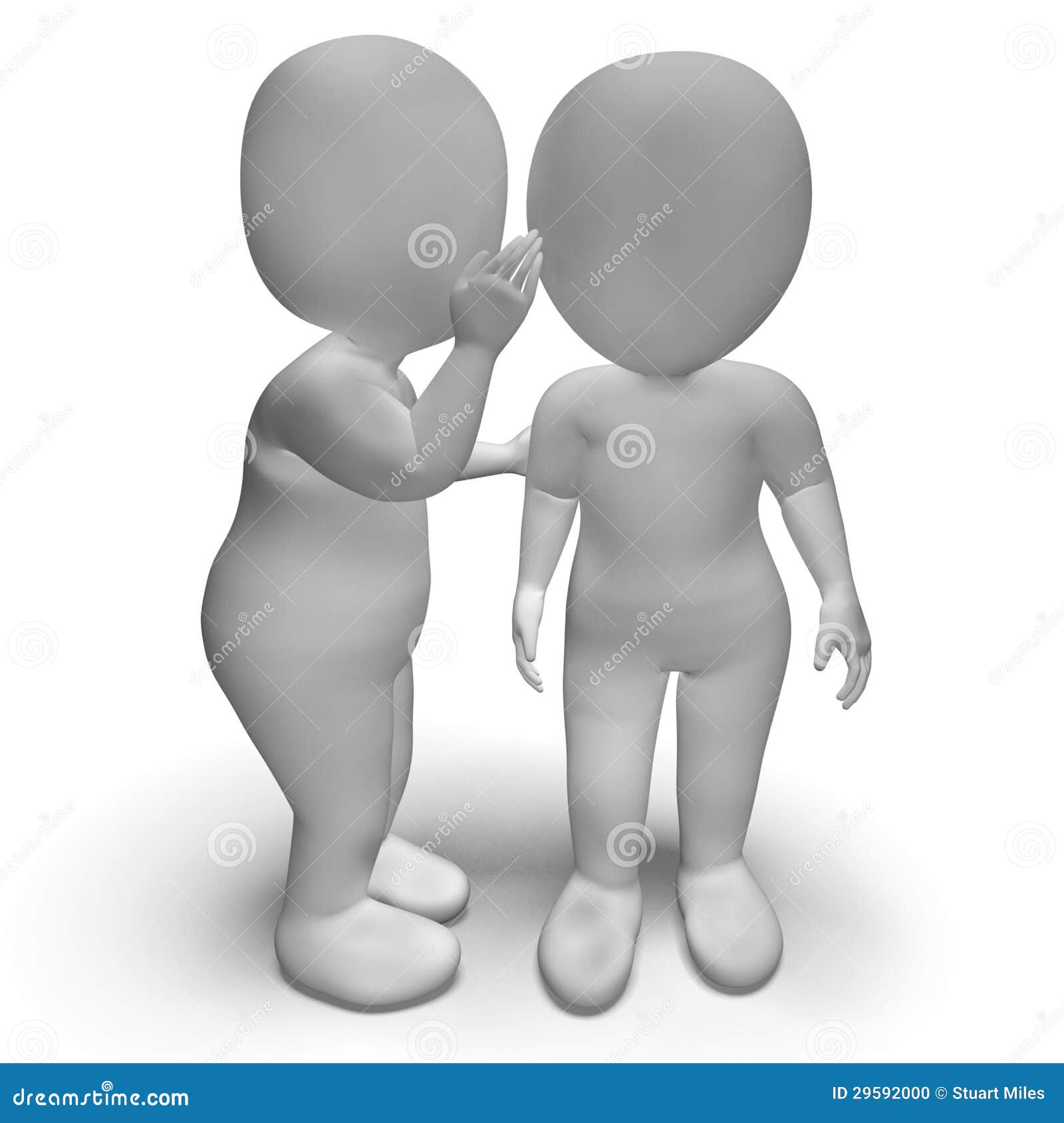 Whispering Gossip 3d Characters Have Secrets Stock Illustration ...