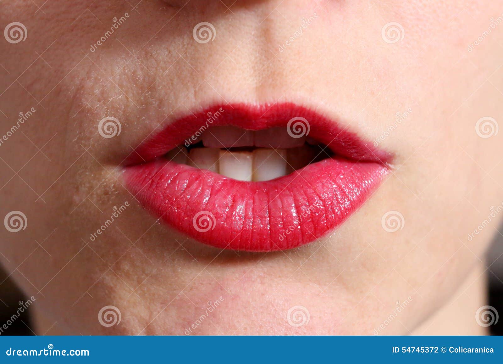 Whispering red lips stock photo. Image of close, females - 54745372