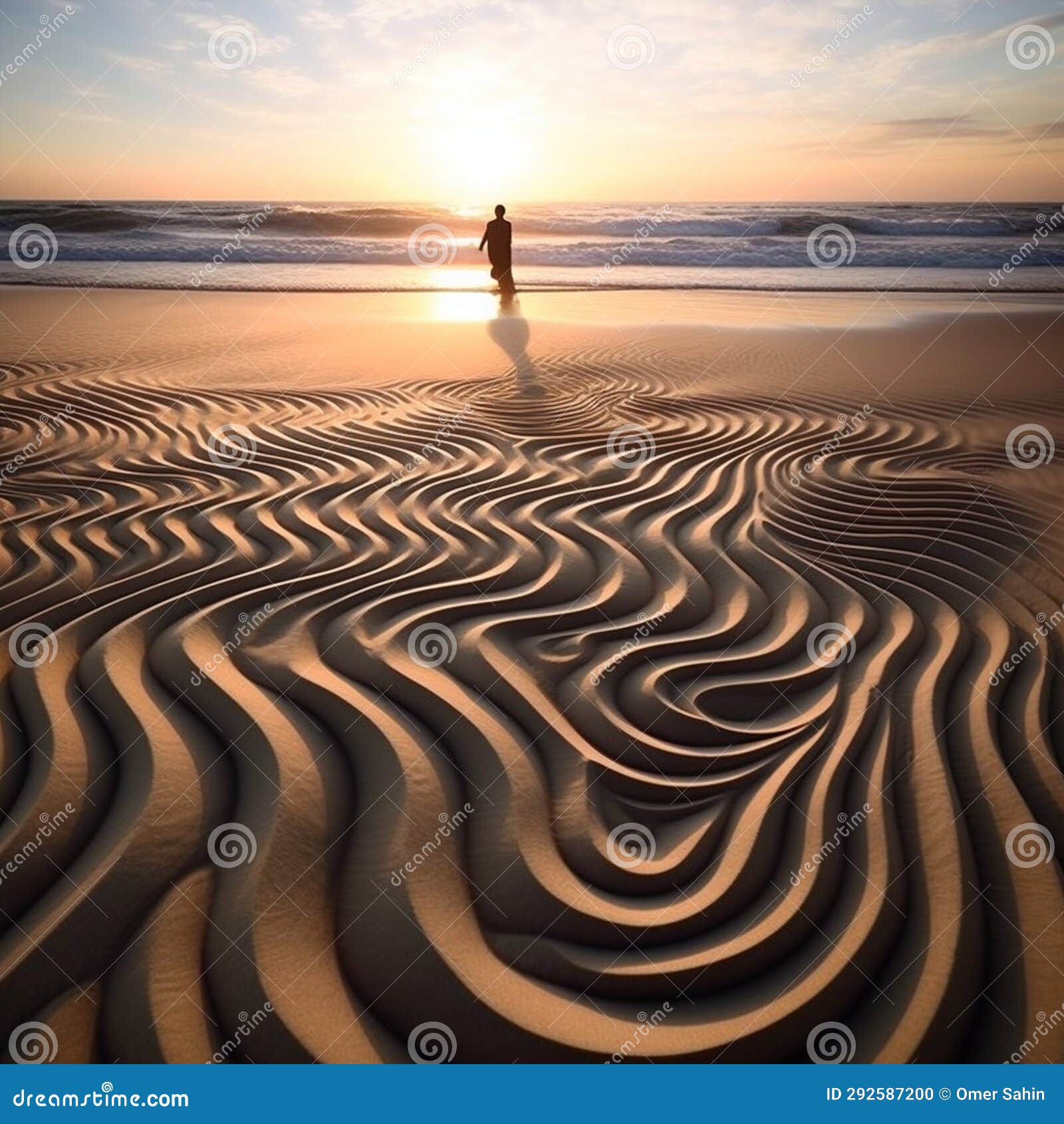 Whispering Sands: Captivating Patterns Etched By The Wind Stock Photo ...