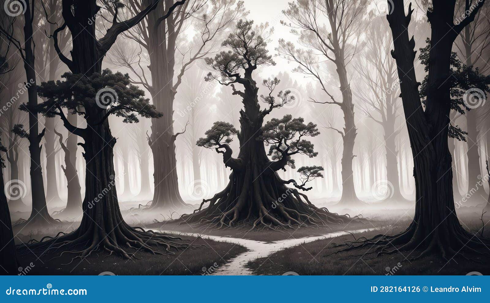 Whispers Of The Haunted Tree.AI Generated Stock Photography ...