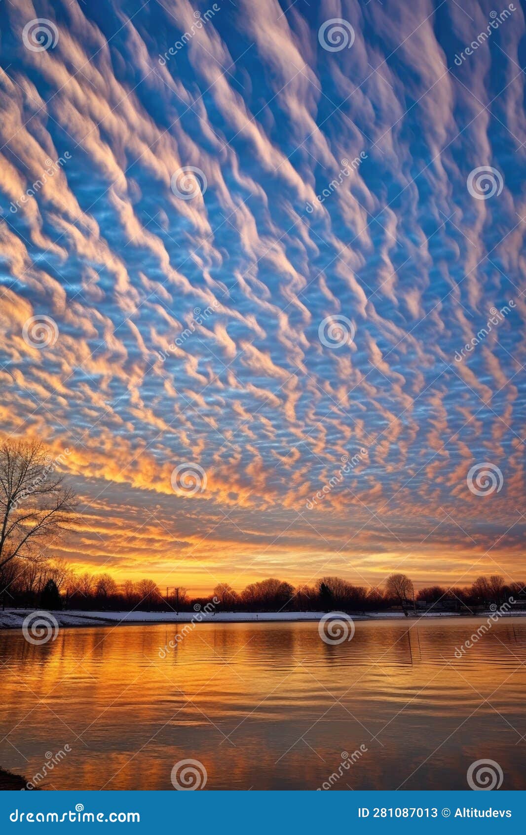 Whispy Cirrus Clouds Creating Patterns in the Sky Stock Image - Image ...