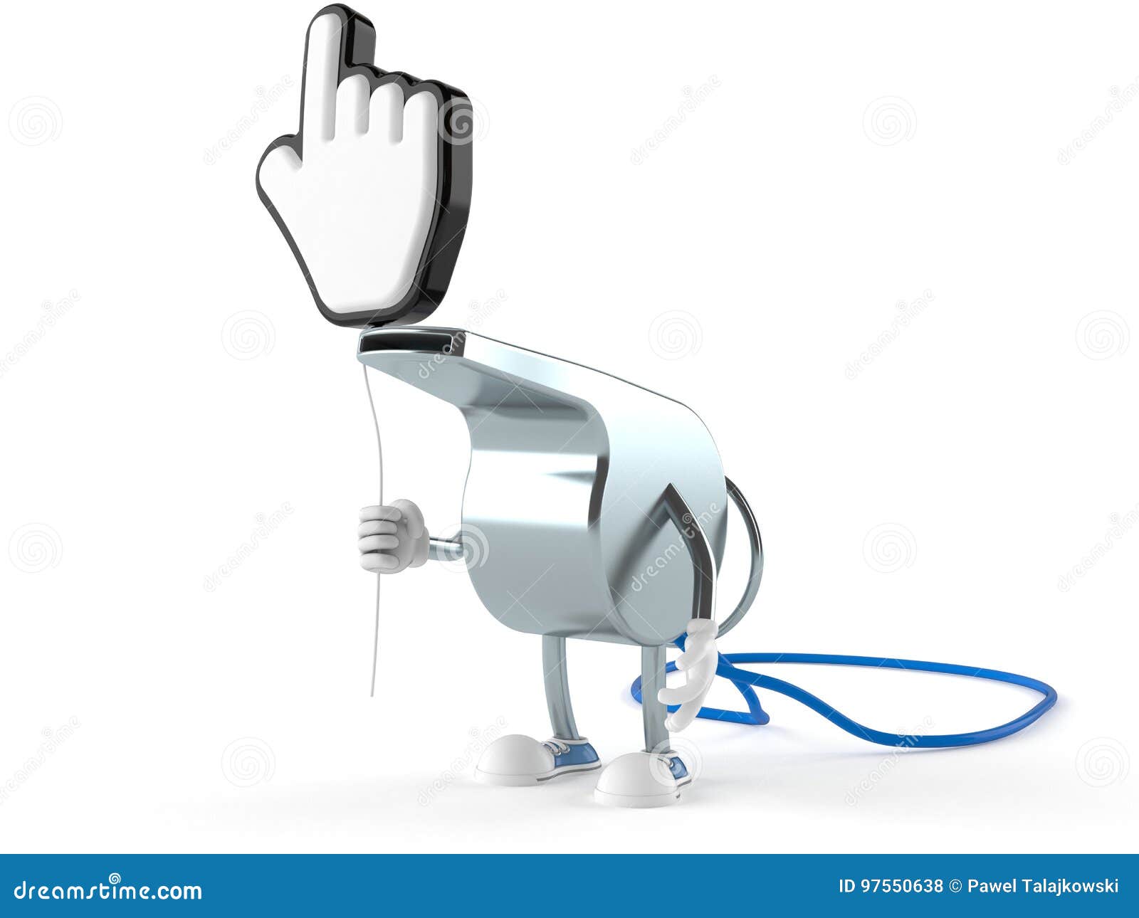 3D Man Character With Cursor Stock Photo | CartoonDealer.com #33744492