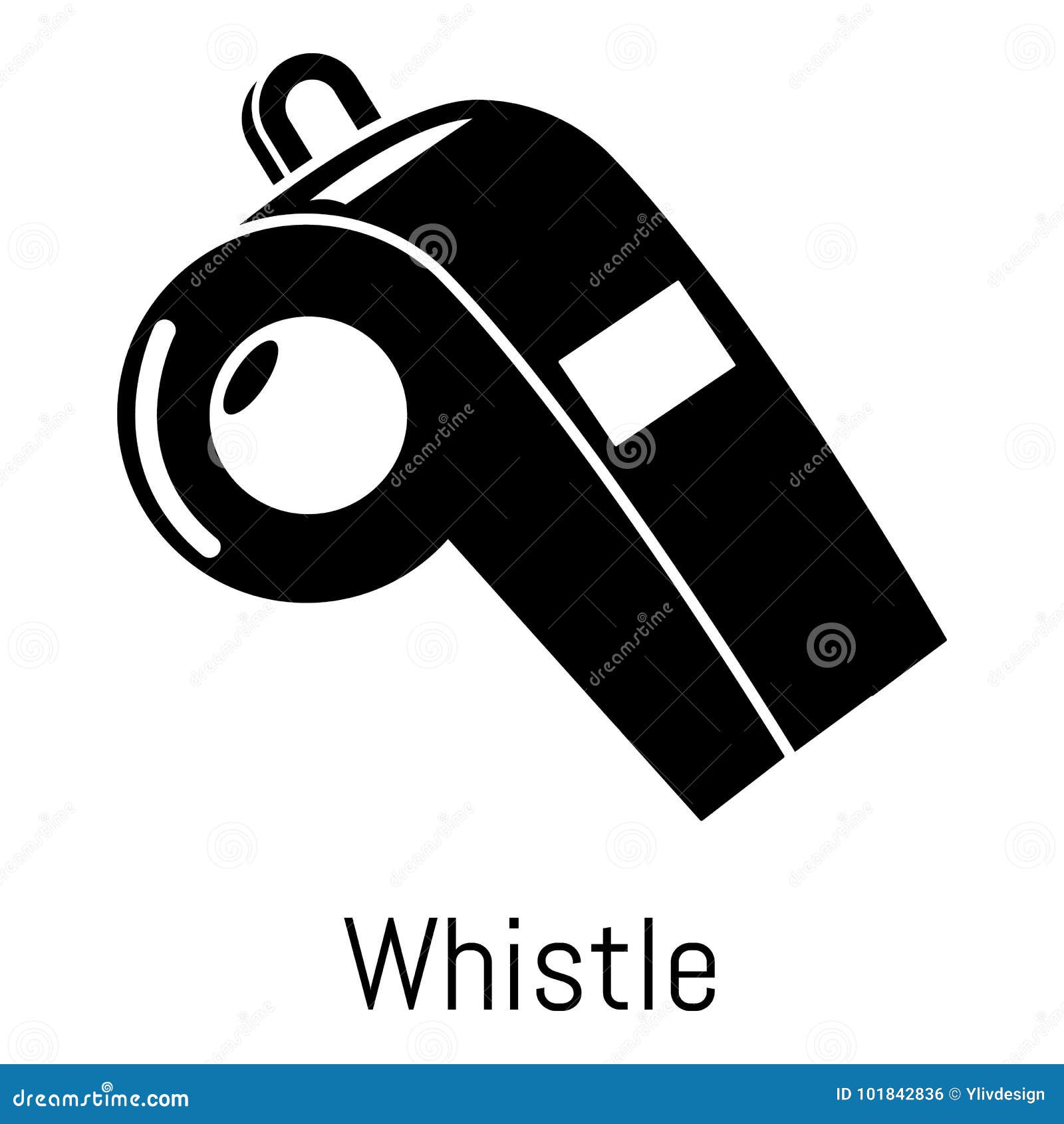 Whistle Icon, Simple Black Style Stock Vector - Illustration of alarm ...