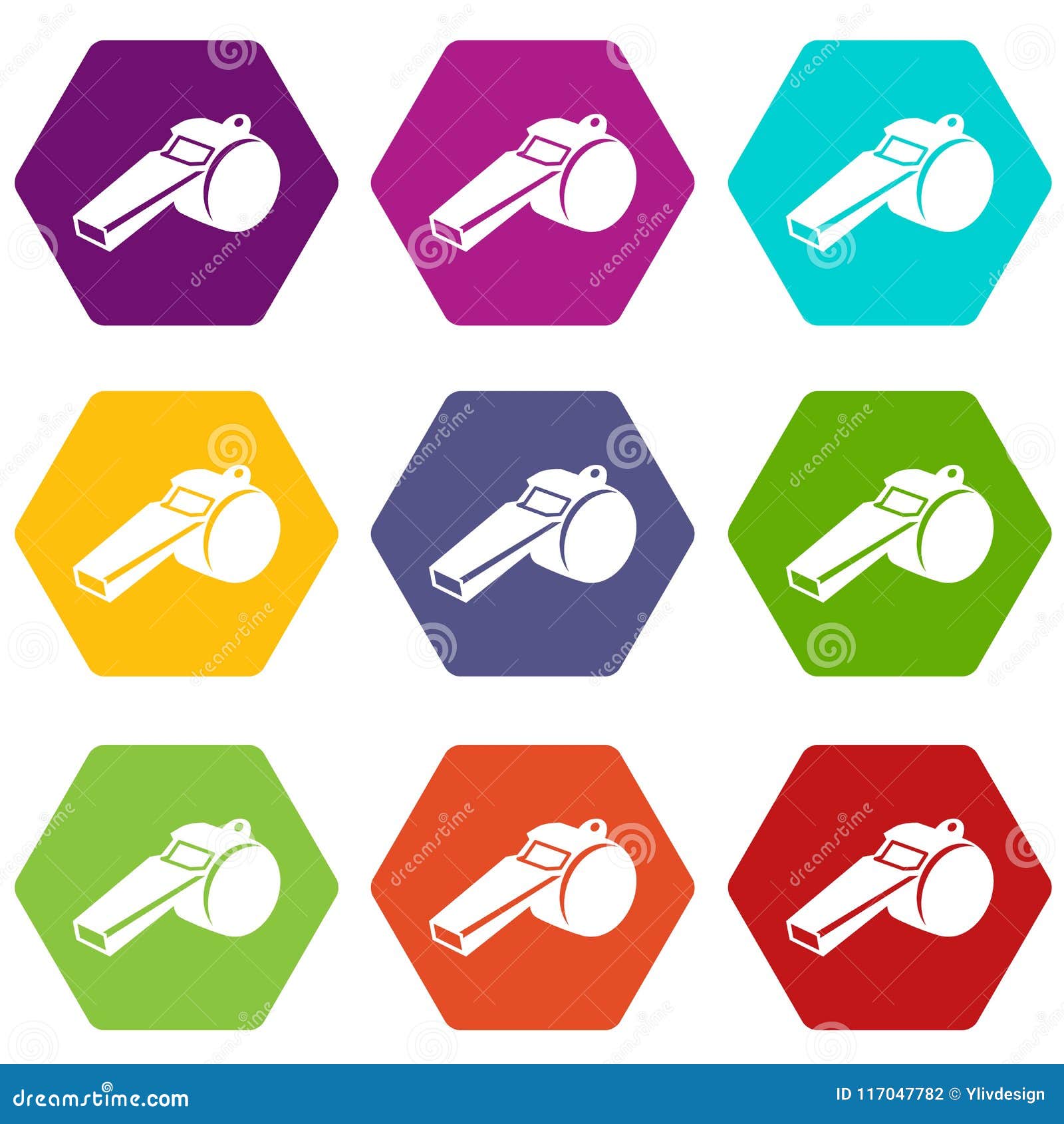 Whistle icons set 9 vector stock vector. Illustration of graphic ...