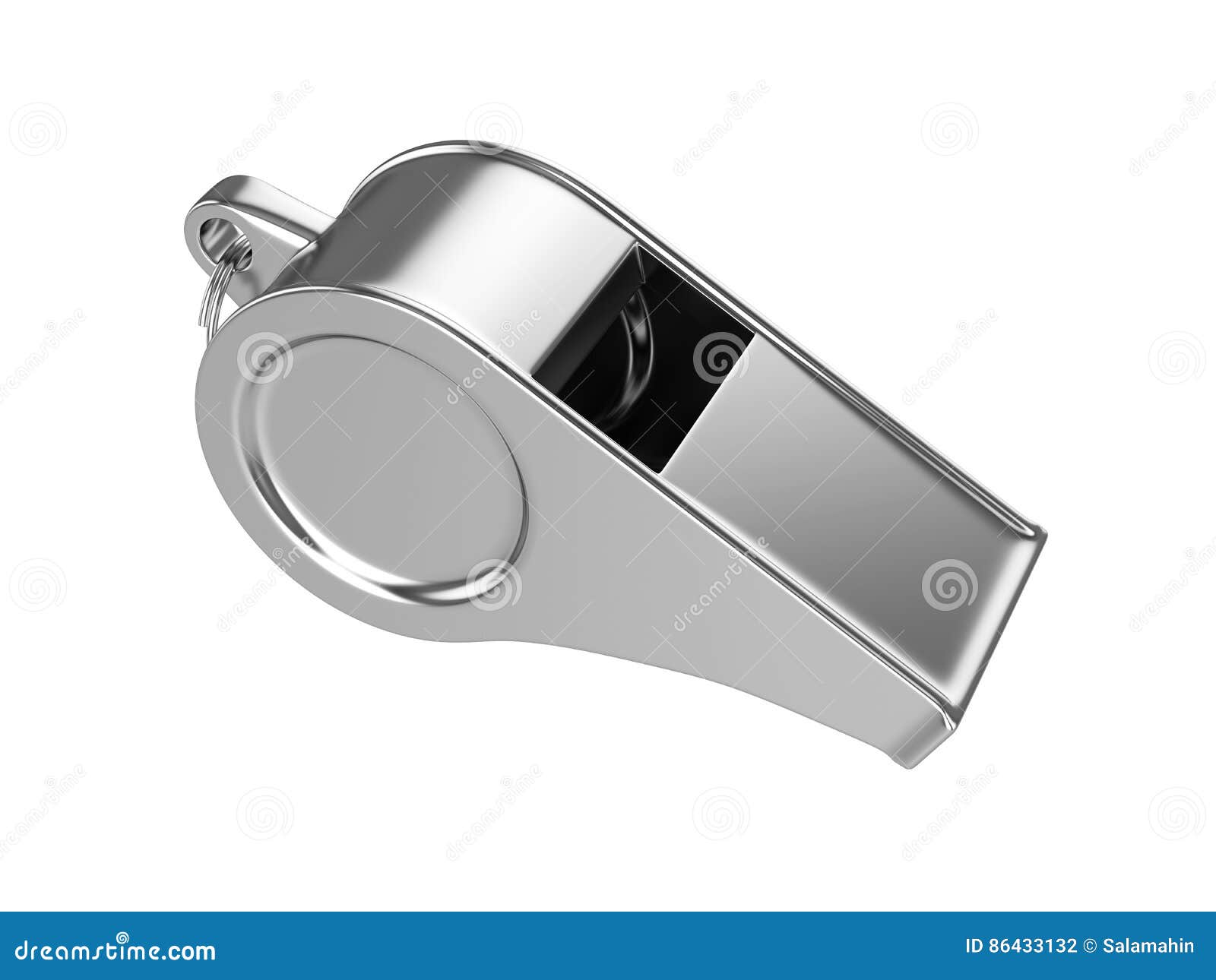 Whistle Isolated on White Background, 3D Rendering Stock Illustration ...