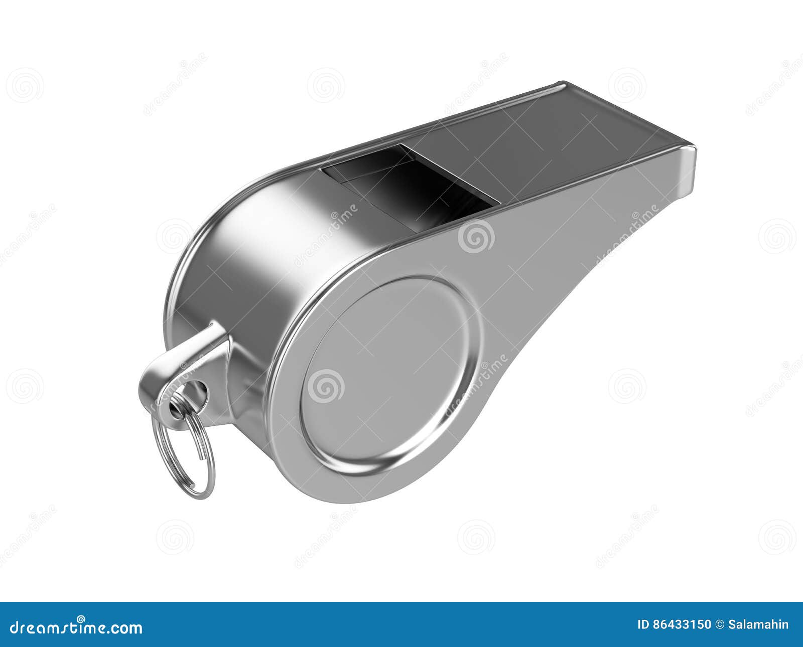 Whistle Isolated on White Background, 3D Rendering Stock Illustration ...