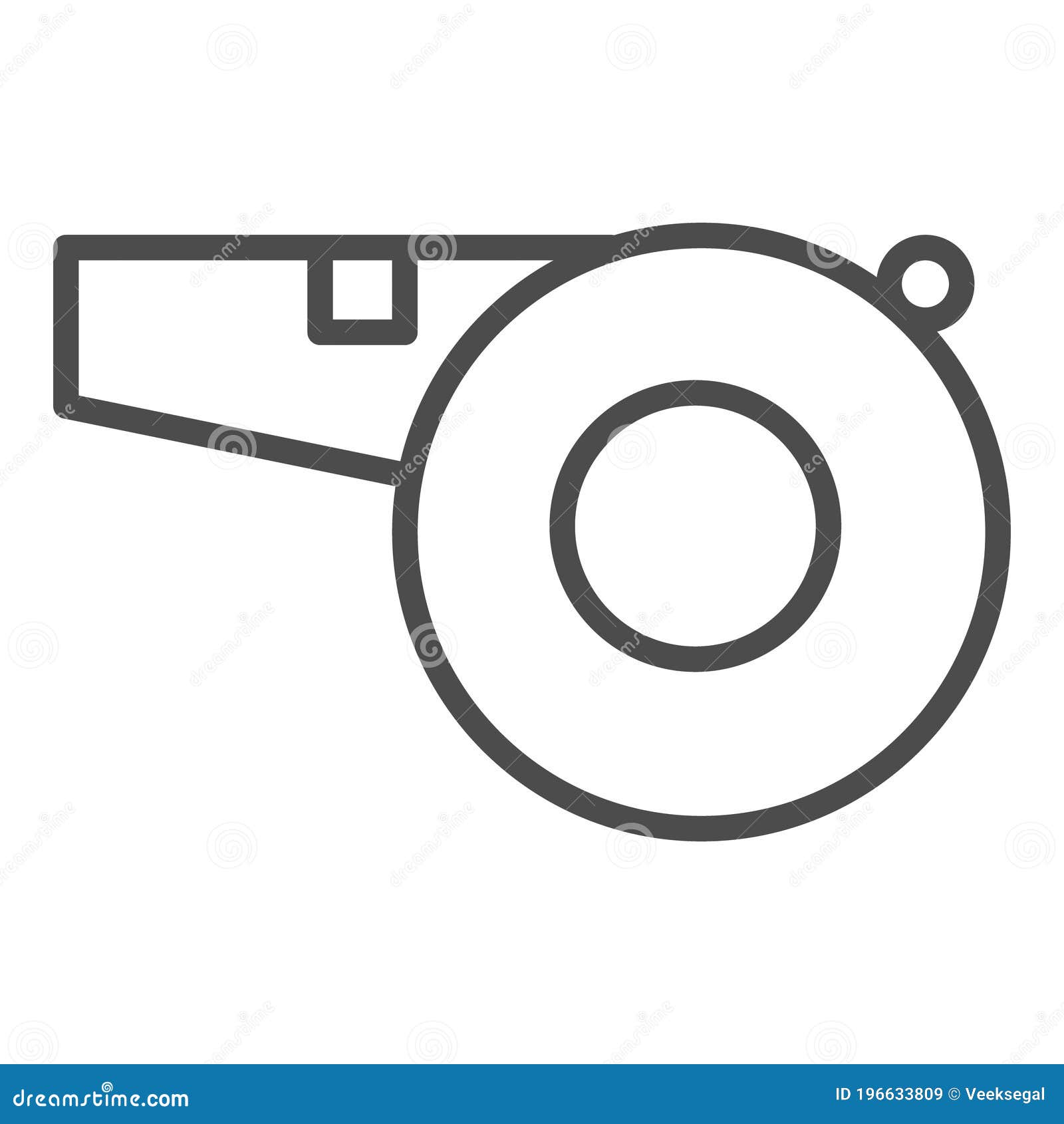 Whistle Outline Vector Icon Isolated on White Background. EPS 10 Stock ...