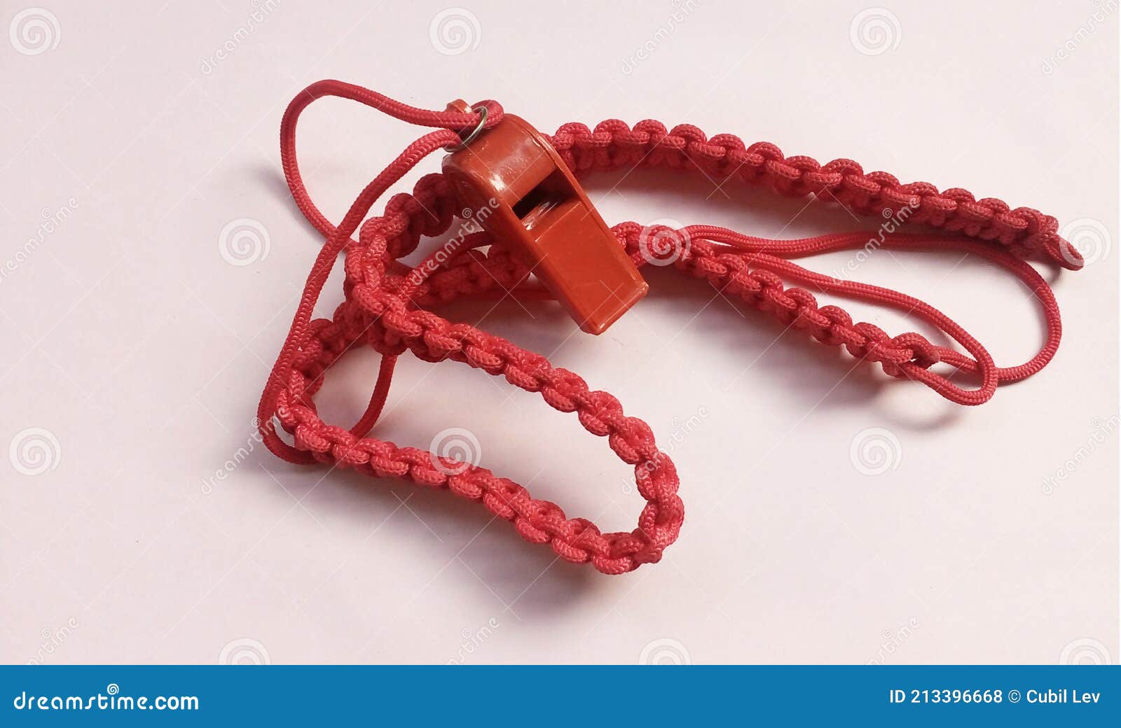 Whistle with red string stock photo. Image of accessories - 213396668