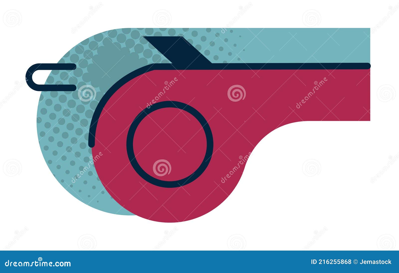 Whistle referee icon stock vector. Illustration of blue - 216255868