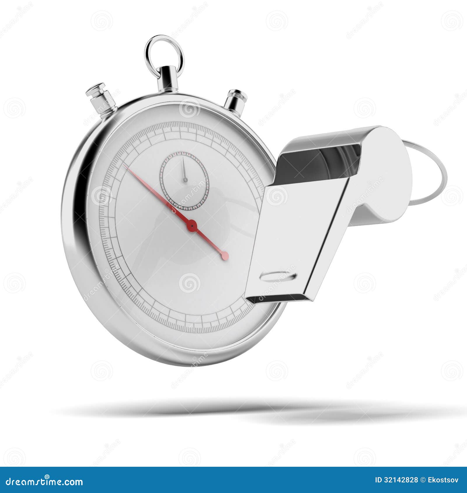 Whistle and stopwatch stock illustration. Illustration of chrome - 32142828
