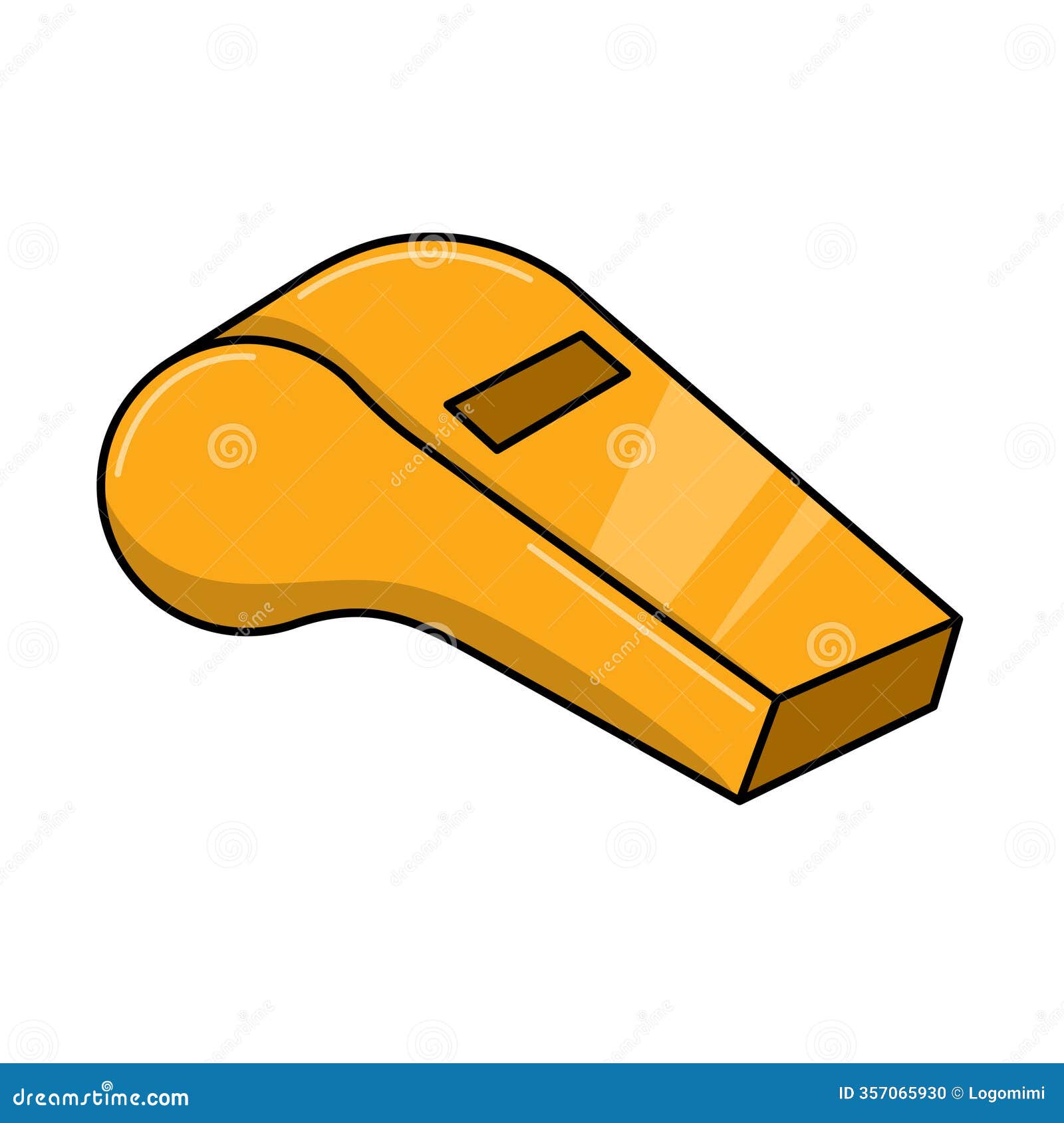 Whistle Vector Illustration, Whistle Clip Art, Yellow Whistle Flat Icon Stock Illustration ...