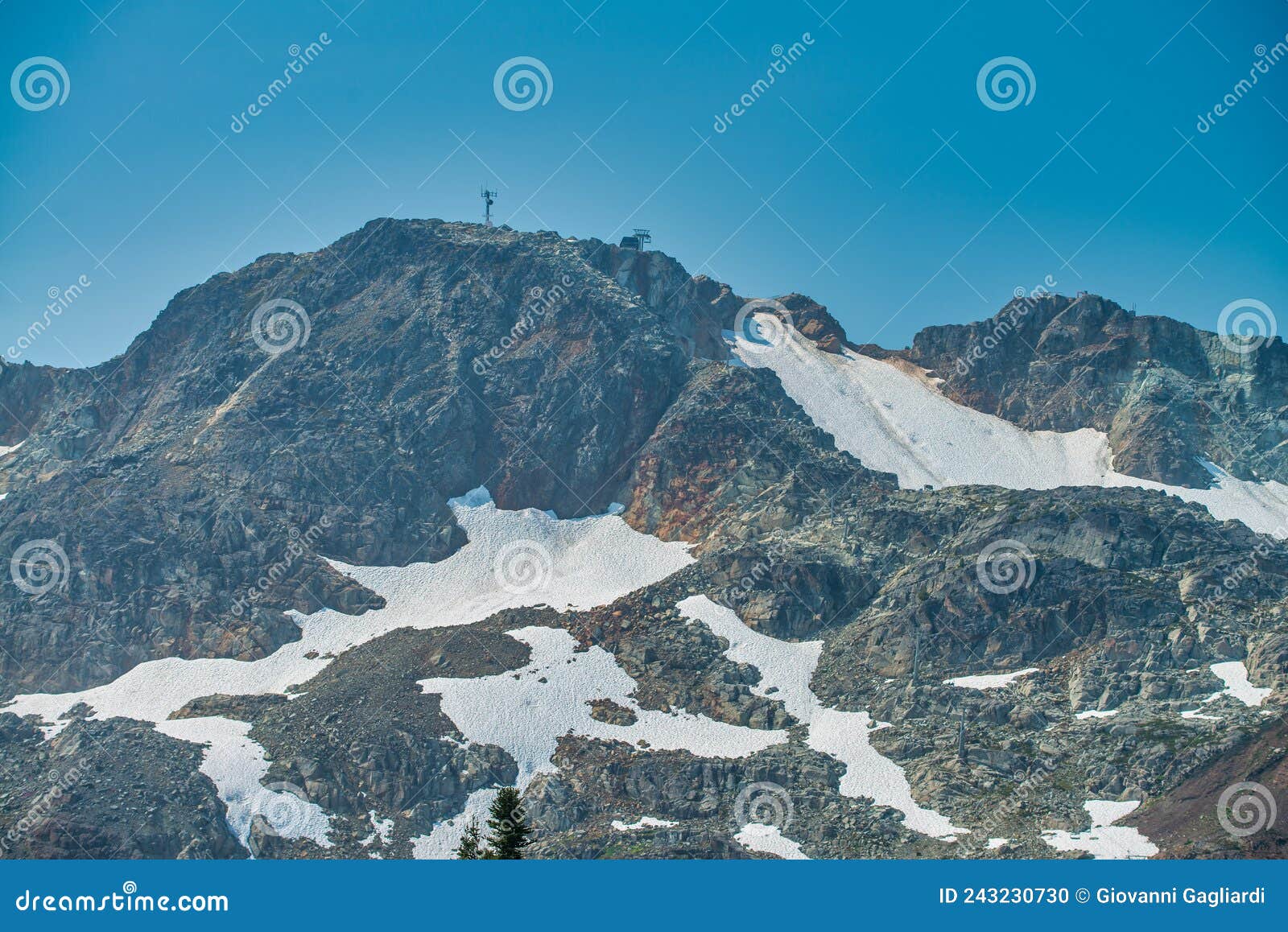 Whistler Mountains in Summer Season, Canada Stock Photo - Image of ...