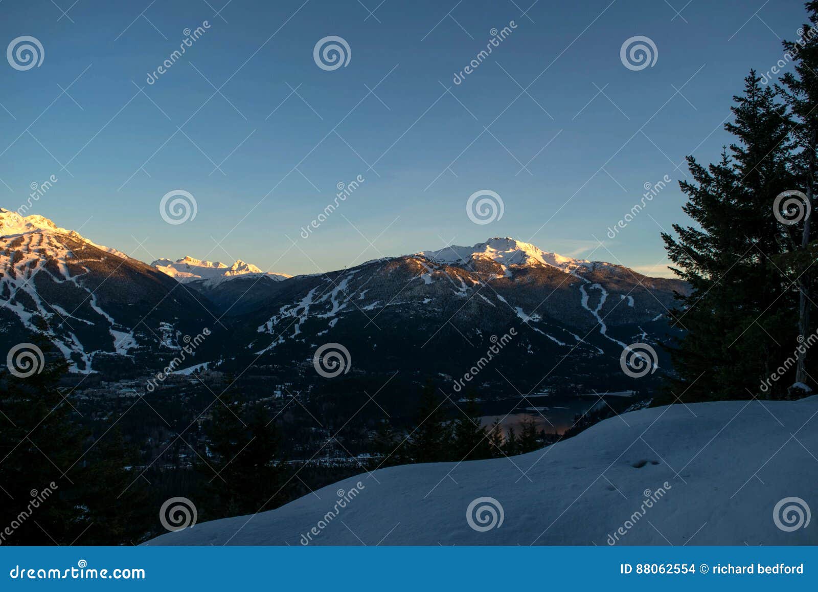 Whistler winter sunset stock photo. Image of whistler - 88062554