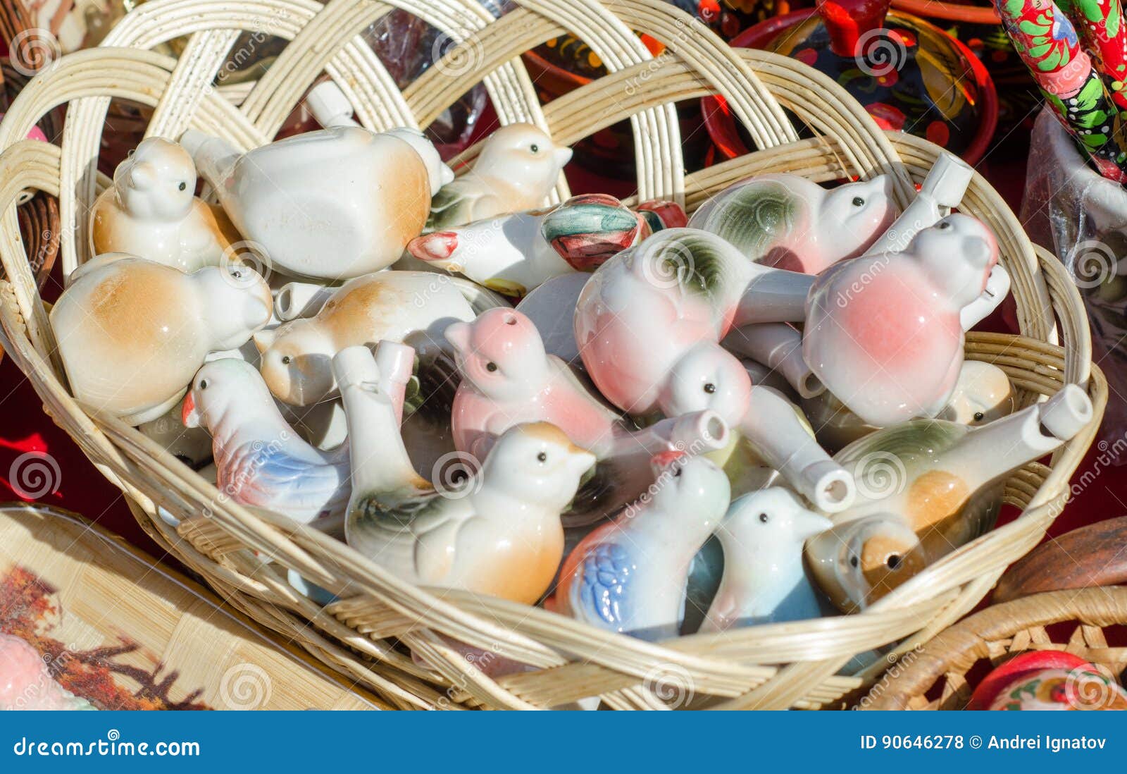 Whistles in Shape of Birds Ceramic Pottery Stock Photo - Image of ...