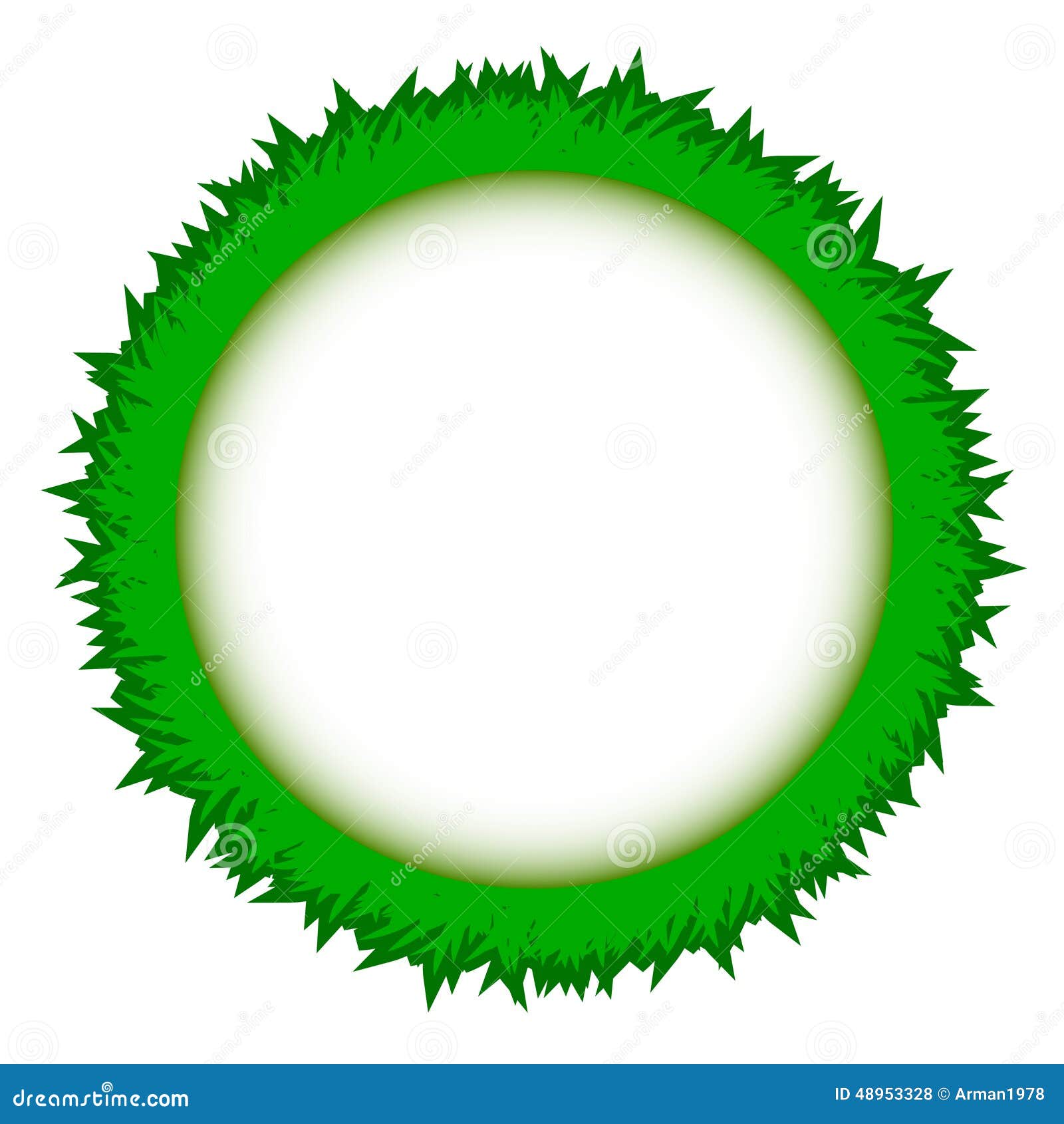 Whit Abstrato Do Vetor Do Quadro Do Círculo Da Grama Verde Ilustração ...
