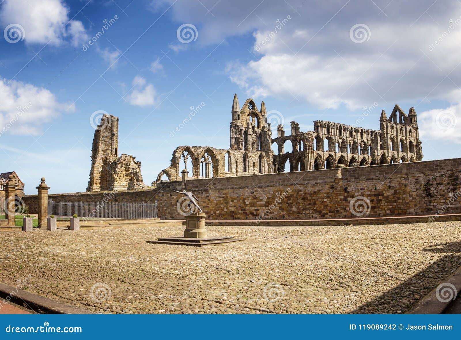 Whitby Abbey in North Yorkshire Stock Photo - Image of famous, heritage ...
