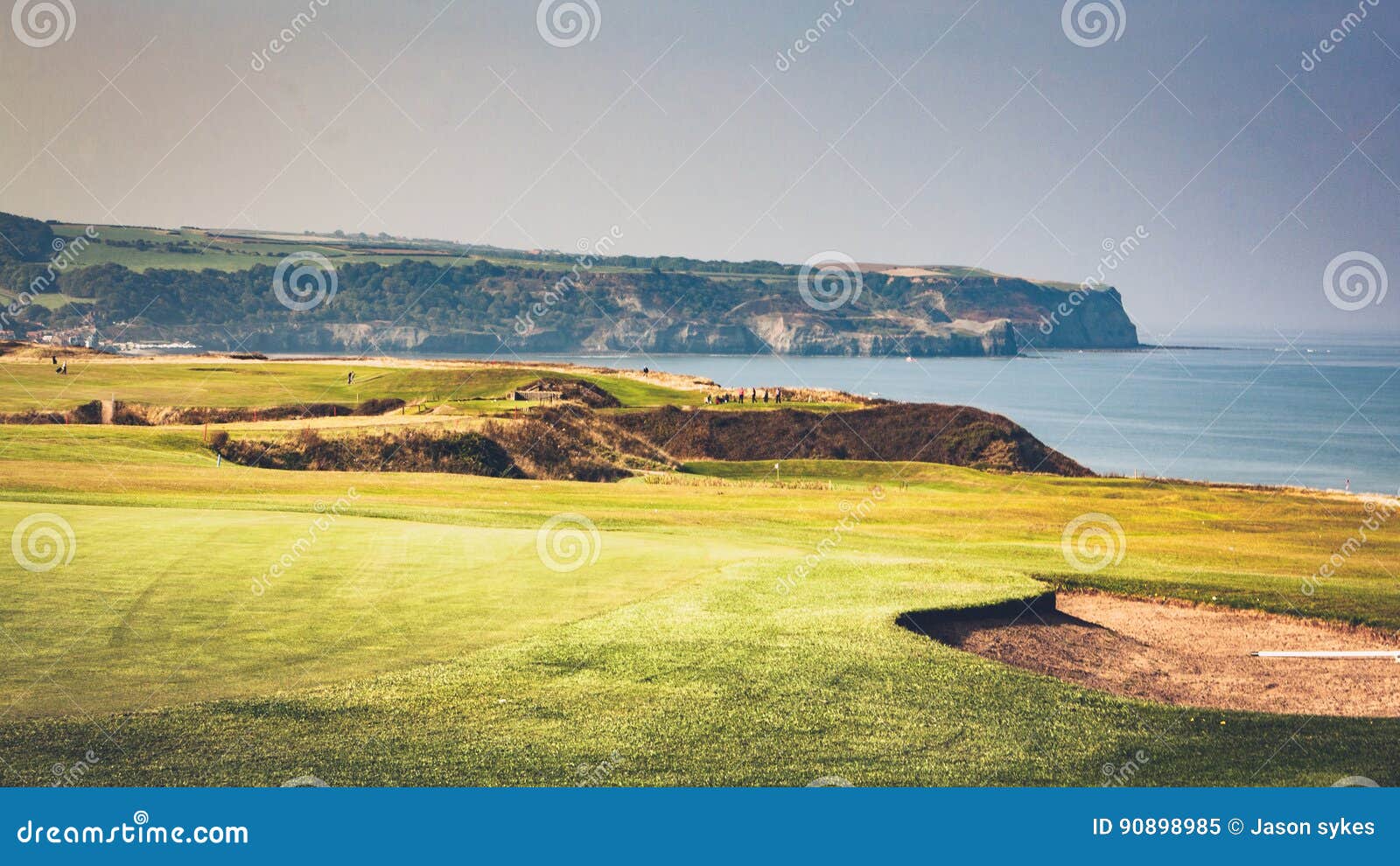 Whitby Cliffs Near Golf Course Stock Image - Image of cliff, scenic ...