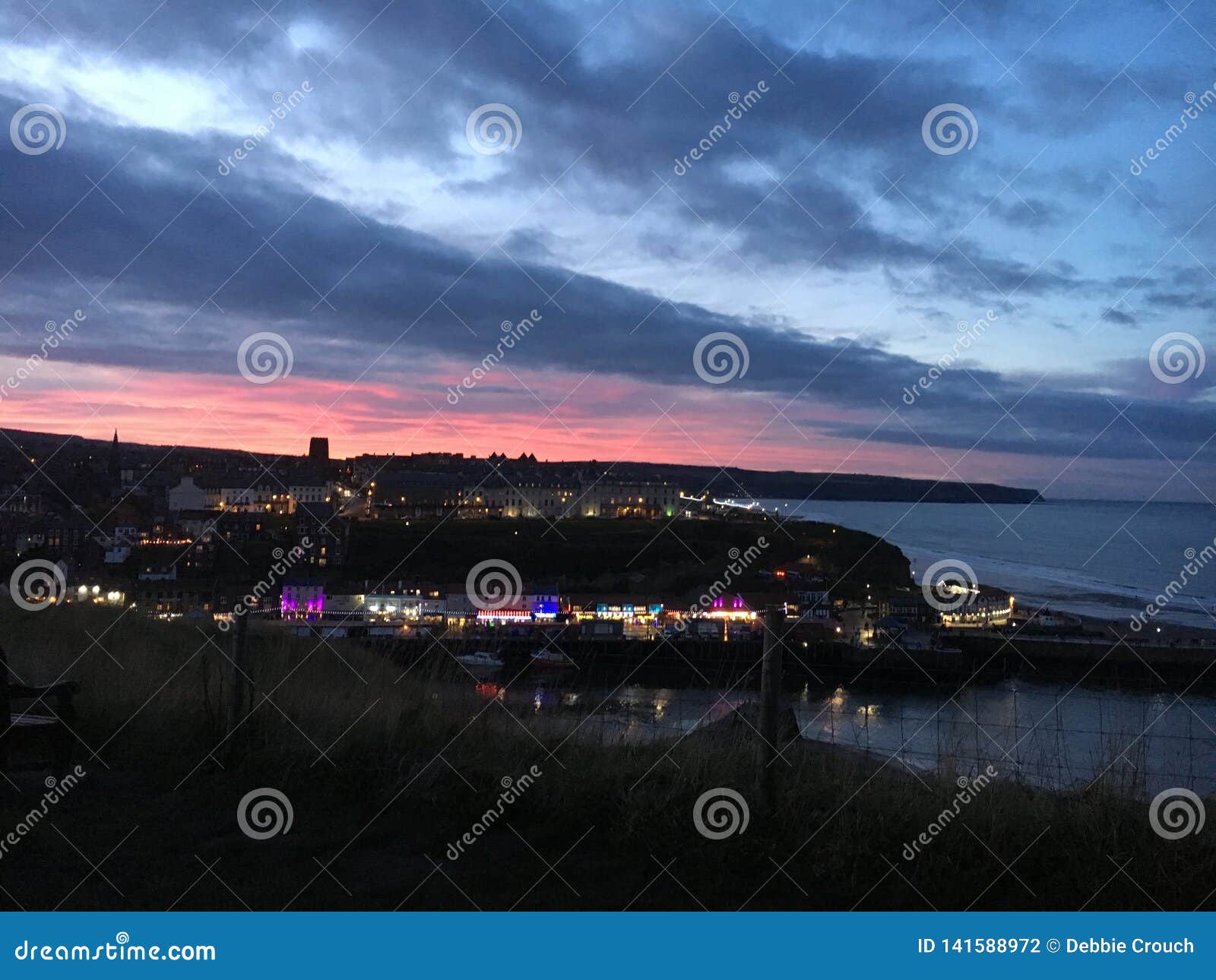 Sky Night Seaside Harbour Uk Stock Photo - Image of harbour, seaside ...