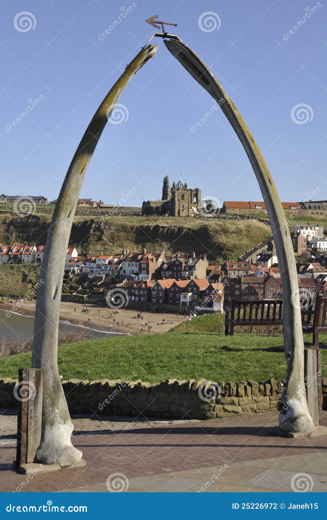Whitby s whale bone arch stock photo. Image of people - 25226972