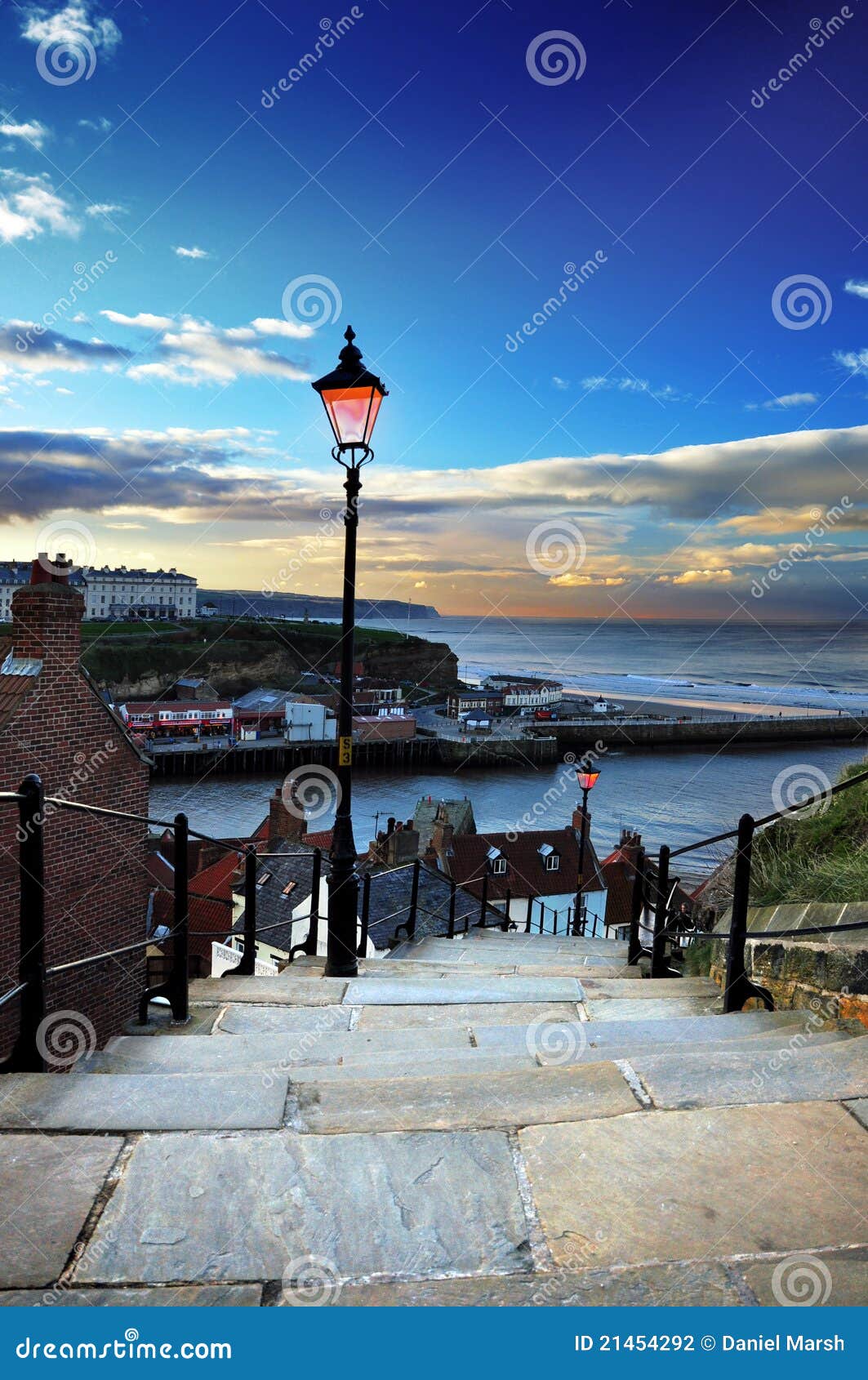 Whitby Steps stock photo. Image of harbour, landscape - 21454292