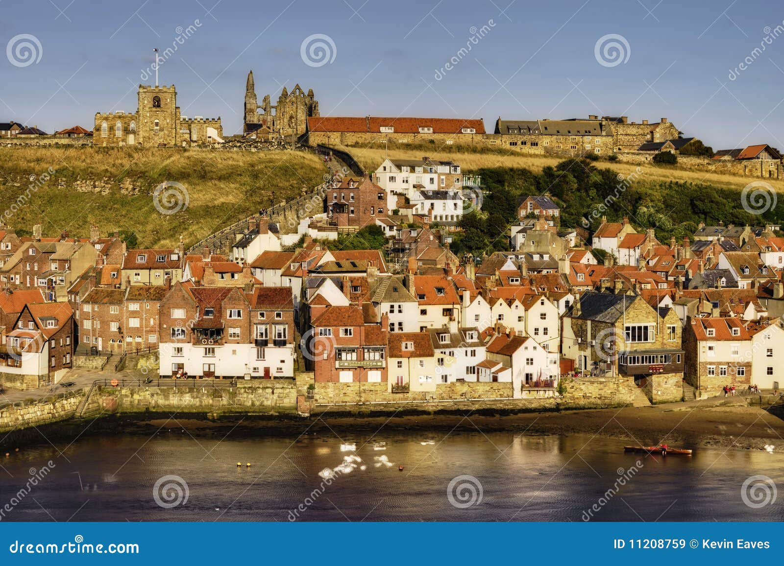 Whitby town stock image. Image of benedictine, church - 11208759