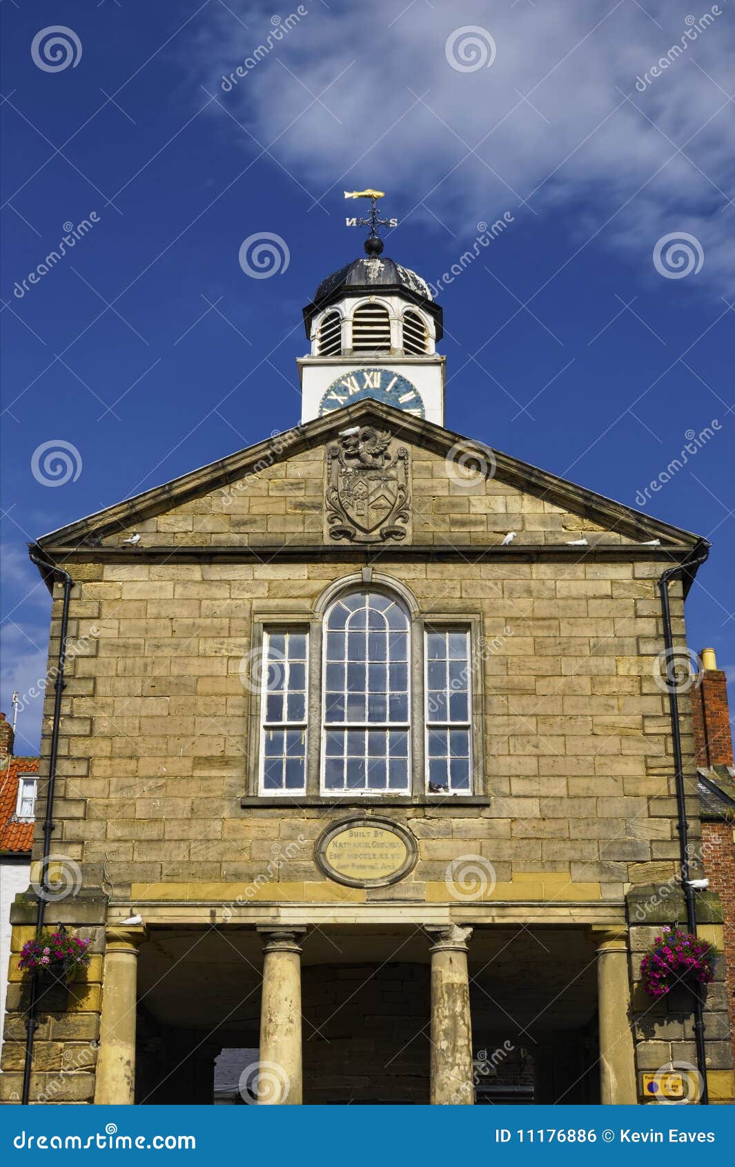 Whitby town hall stock photo. Image of cloudscape, historical - 11176886