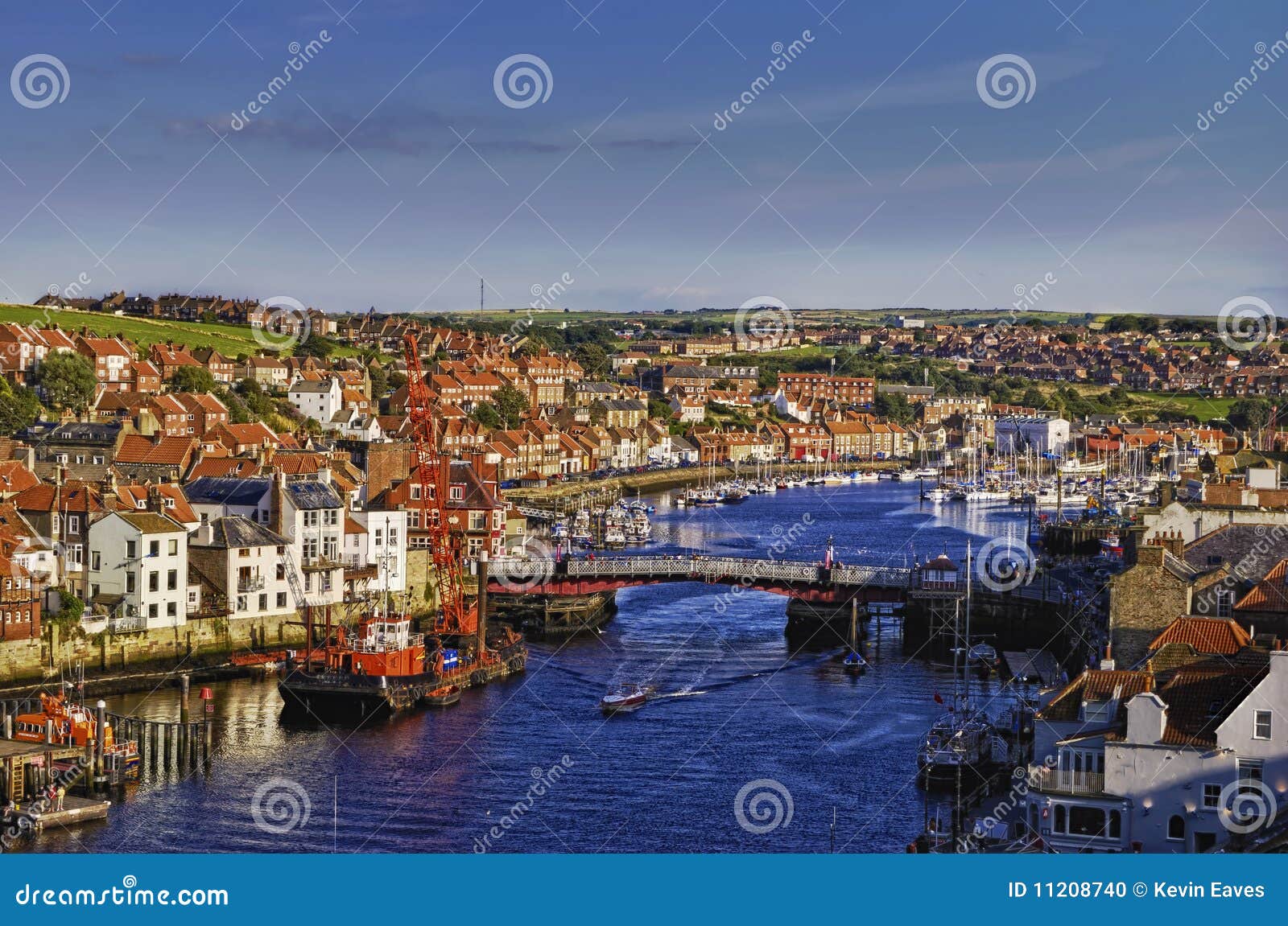 Whitby town and harbour stock photo. Image of port, north - 11208740