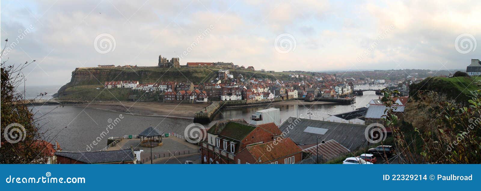 Whitby town and harbour. stock photo. Image of panoramic - 22329214