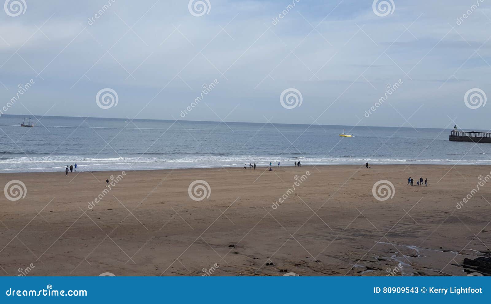 Whitby West Cliff Beach Sea Stock Image - Image of west, whitby: 80909543