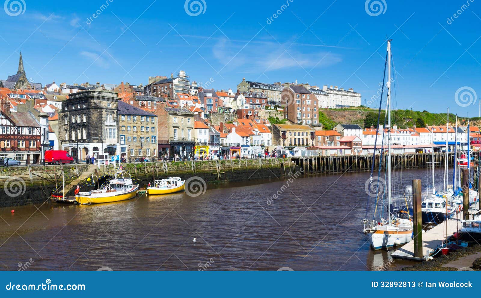 Whitby Yorkshire England UK Stock Image - Image of harbours, tourist ...
