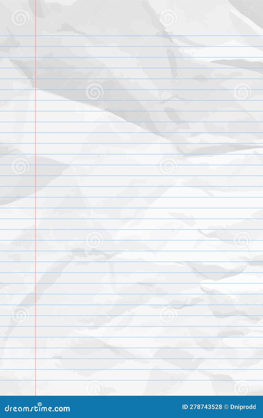 White Ñ lean Crumpled Notebook Paper with Lines Stock Vector ...