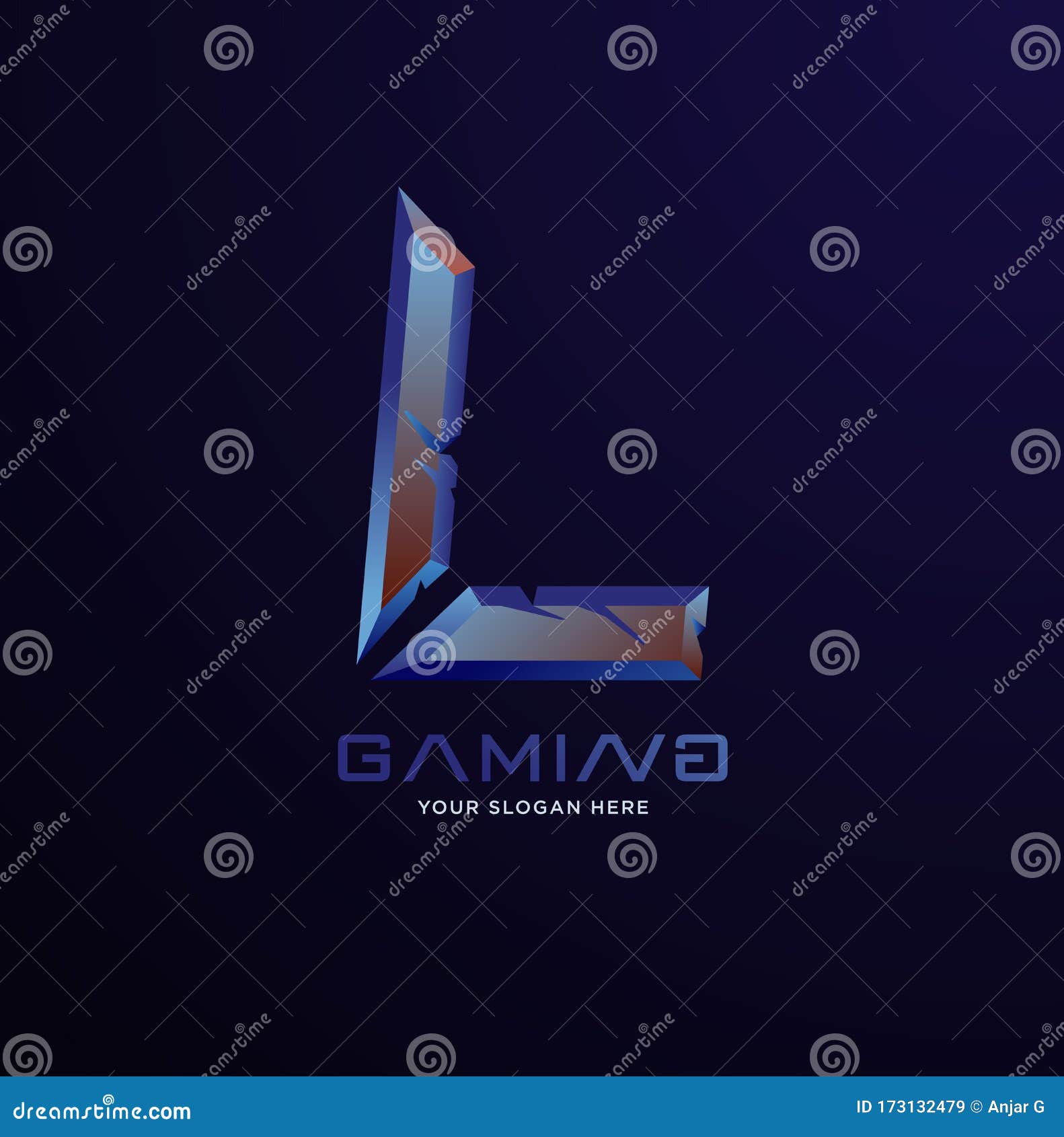 Initial Letter L Gaming Esports Style Logo Template Stock Vector ...
