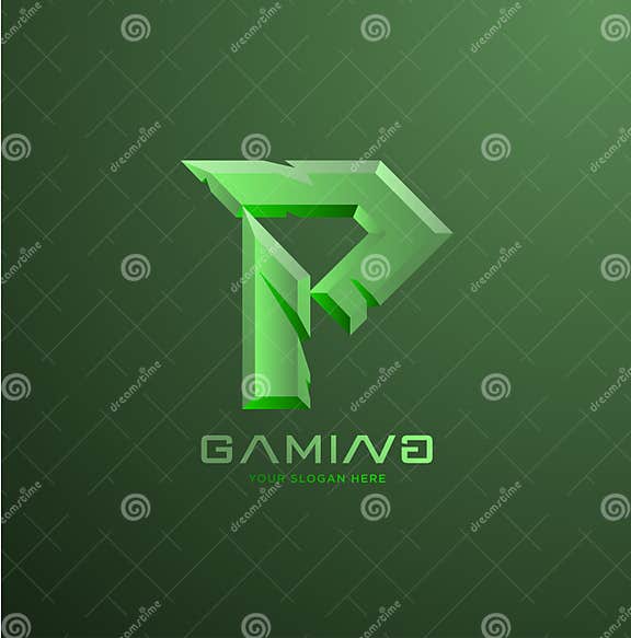 Initial Letter P Gaming Esports Style Logo Template Stock Vector ...