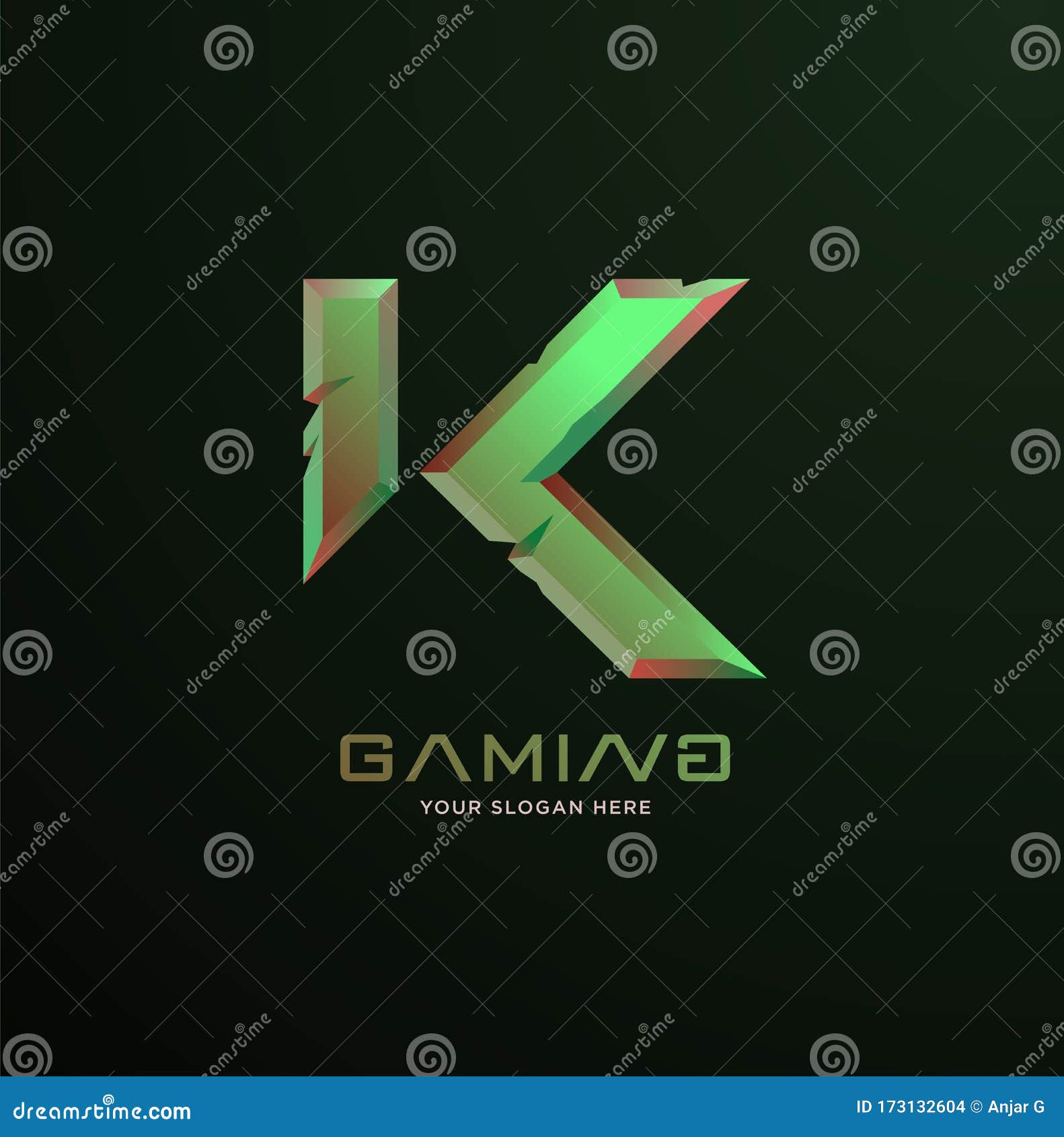 Initial Letter K Gaming Esports Style Logo Template Stock Vector ...