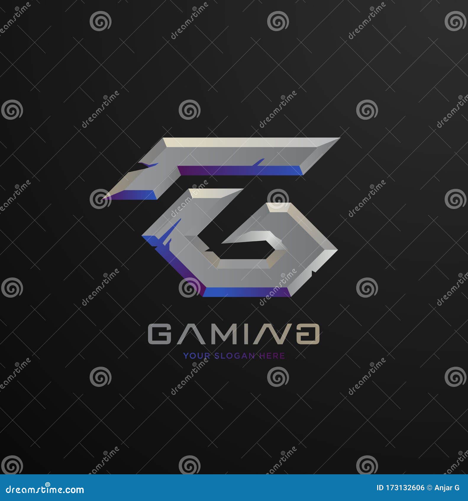 Initial Letter G Gaming Esports Style Logo Template Stock Vector ...