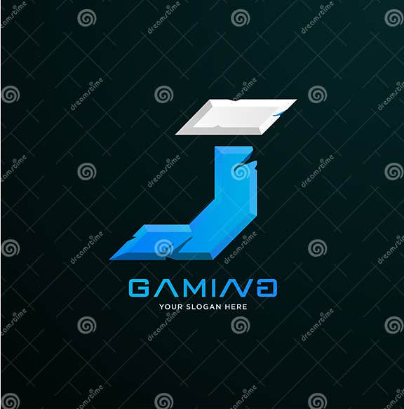 Initial Letter J Gaming Esports Style Logo Template Stock Vector ...