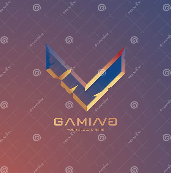 Initial Letter V Gaming Esports Style Logo Template Stock Vector ...