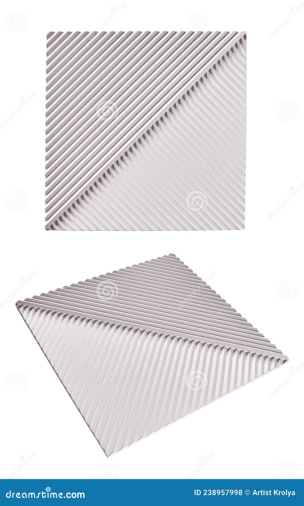 White 3D Interior Decorative Wall Gypsum Panel with Geometric Pattern ...