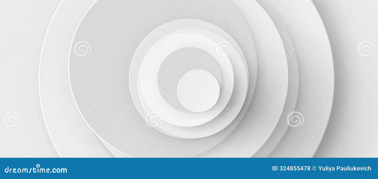 White Abstract Background with Circular Layers Stock Illustration ...