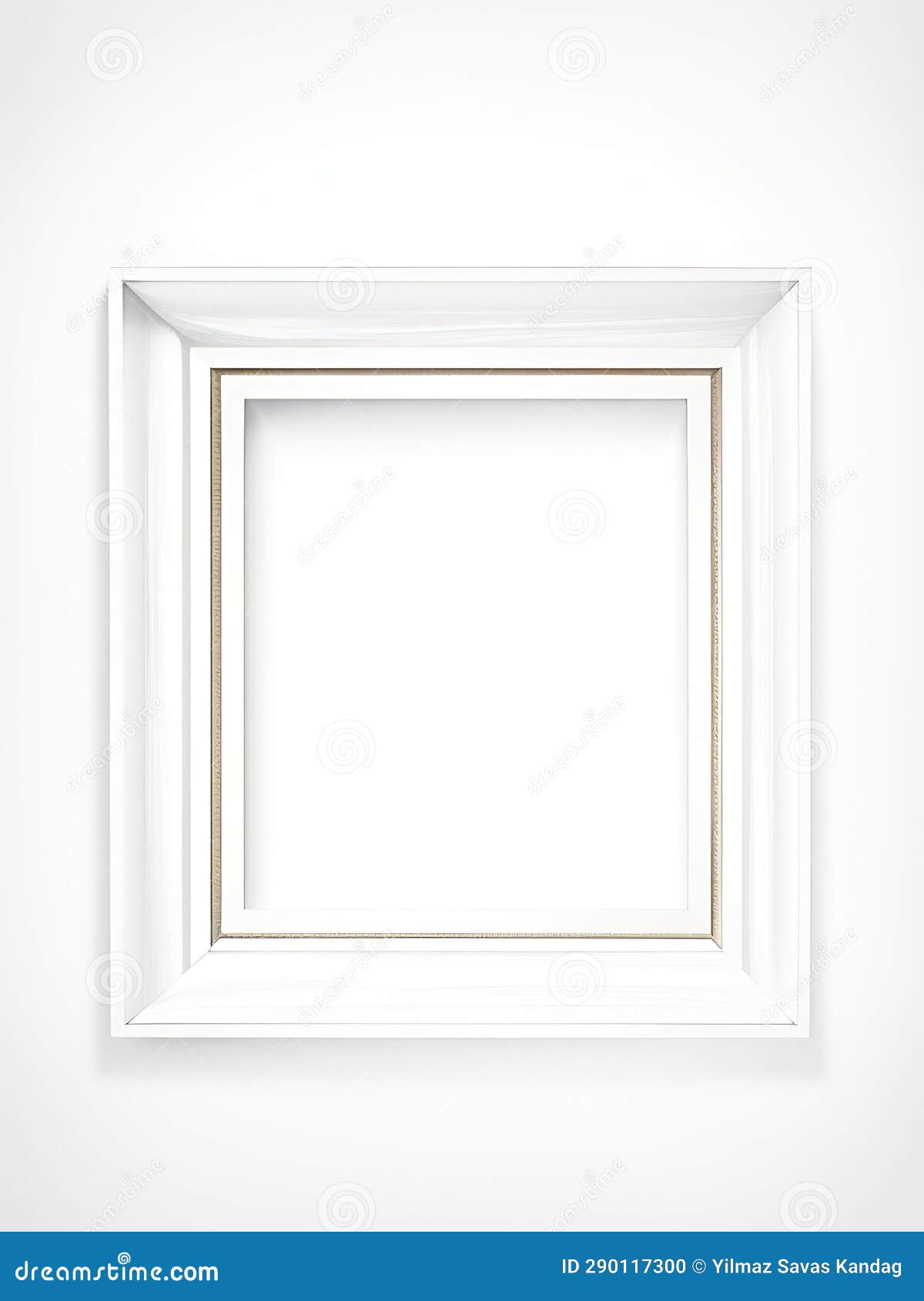 White Picture Frame Isolated on White Background. Stock Illustration ...